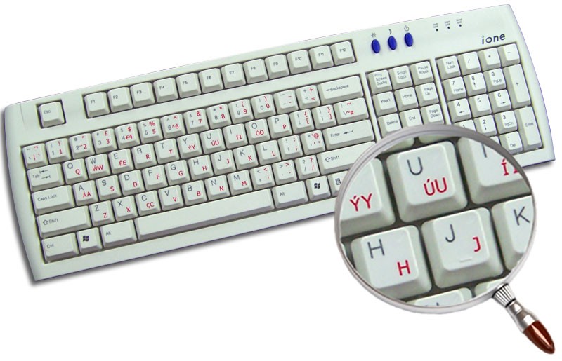 WELSH KEYBOARD STICKER WITH BLUE LETTERING TRANSPARENT BACKGROUND ...