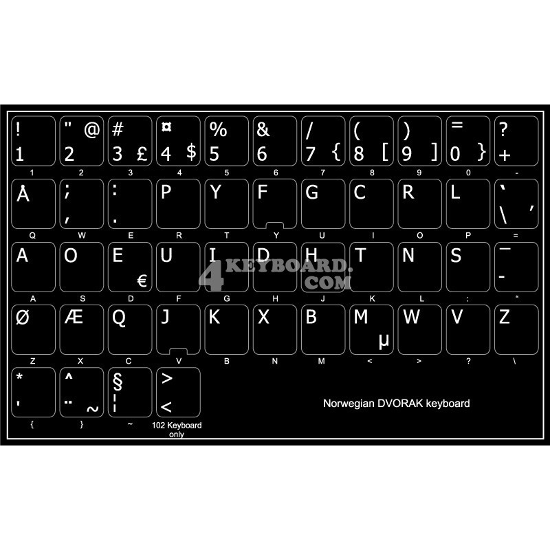 Norweg Dvorak non tran PC