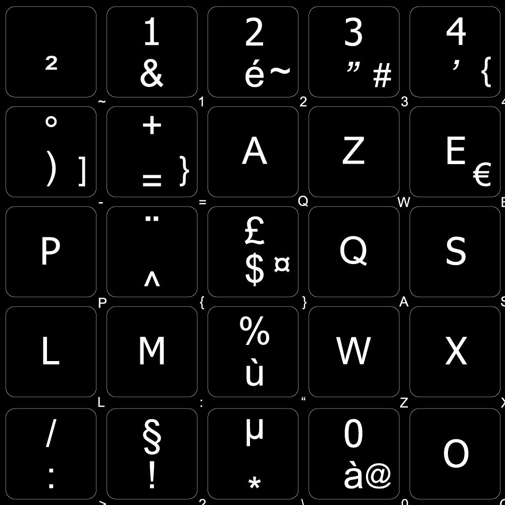 French AZERTY non tran PC