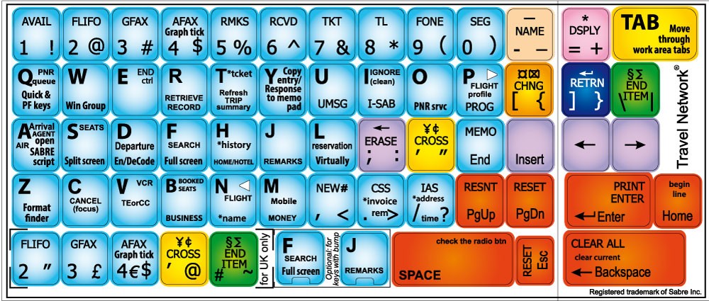 Laptop Stickers Sabre Travel Network Keyboard Stickers - Custom ...