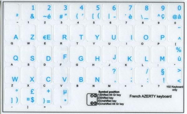French AZERTY tran PC